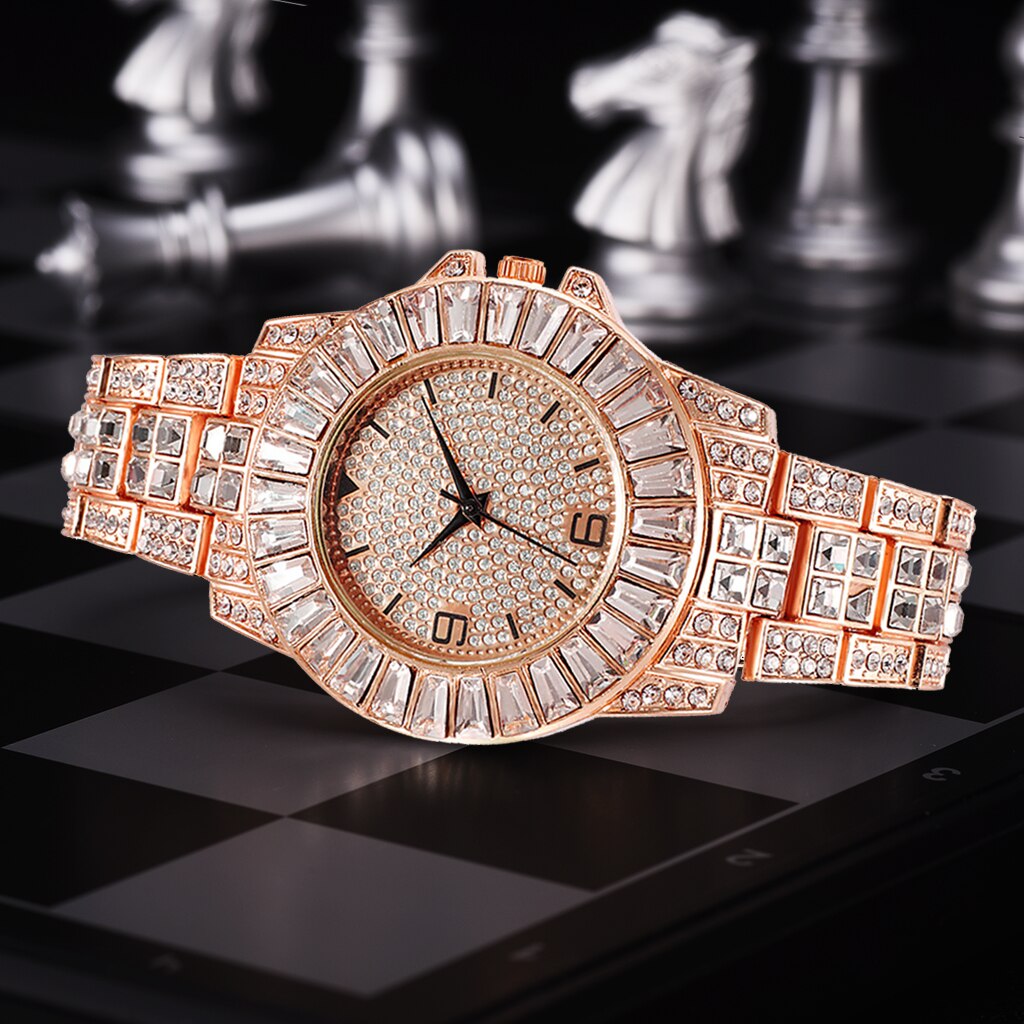 Women Men Watch Full Diamond Watch Unisex Top Luxu... – Grandado