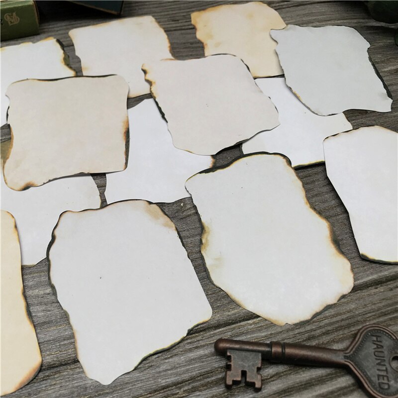 13Pcs Burn Edge Memo Pads Vintage Stickers Junk Jo... – Grandado