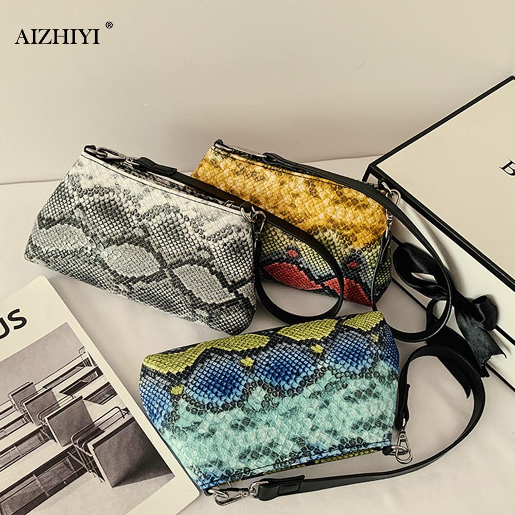 Retro Snake Print Handbag Totes Women PU Leather S... – Grandado