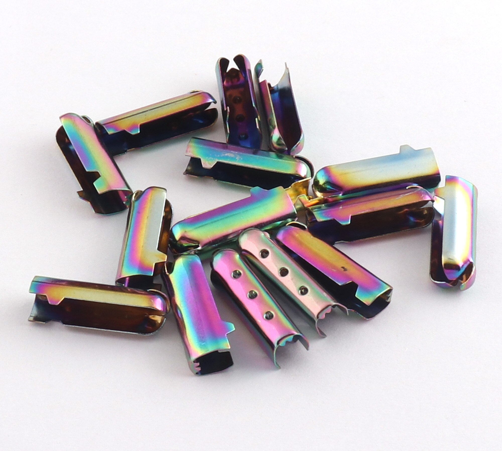 50pcs Rainbow Ribbon End Clamps Cord Crimp End Cri... – Grandado