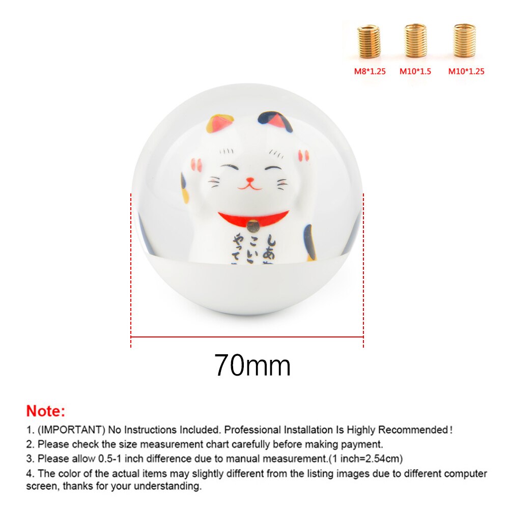Universal 70MM JDM Lucky Cat Shift Knob Transparen... – Vicedeal