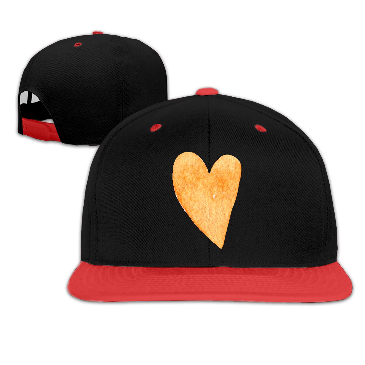 Ready Stock Children's Hip Hop Caps Yellow Heart P... – Vicedeal