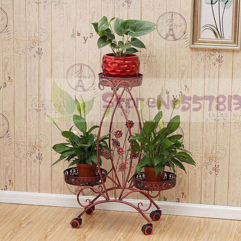 European green multi-layer iron flower stand hangi... – Grandado