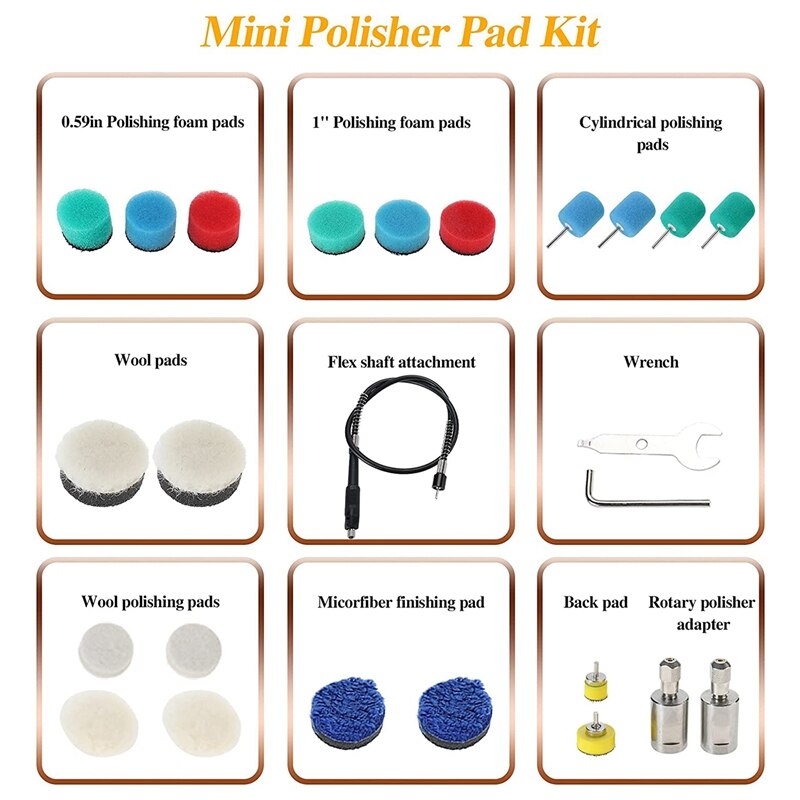 31PCS Mini Buffing Polishing Pads, Mini Detail Pol... – Grandado