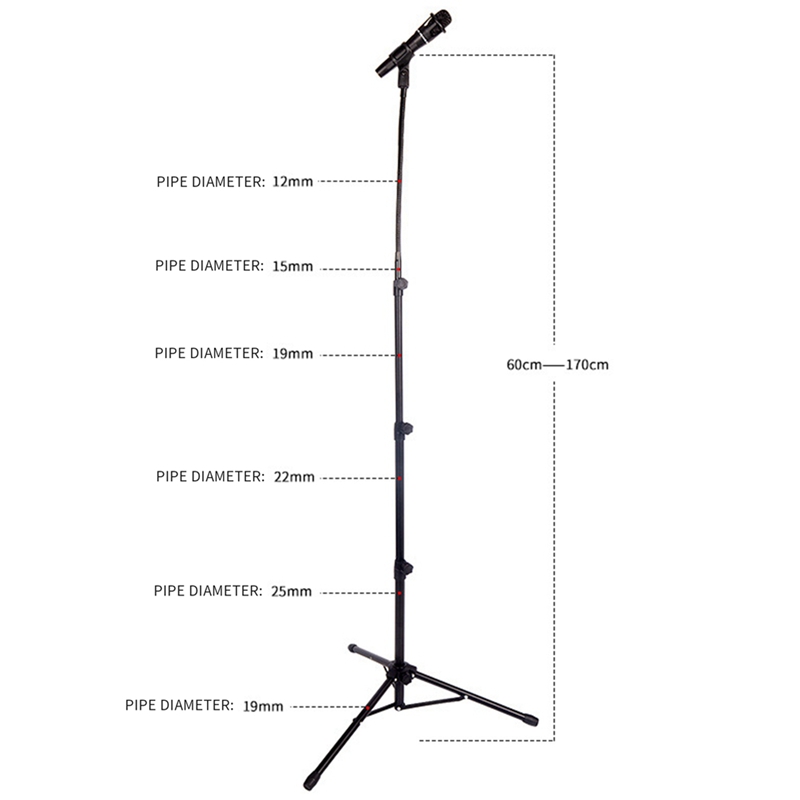 1 Set Height-Adjustable Microphone Stand, Stage Ho... – Grandado