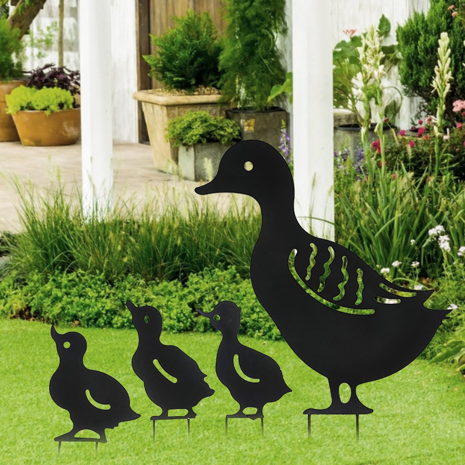 4 Pieces/set Of Mother Duck And Three Children Gar... – Grandado