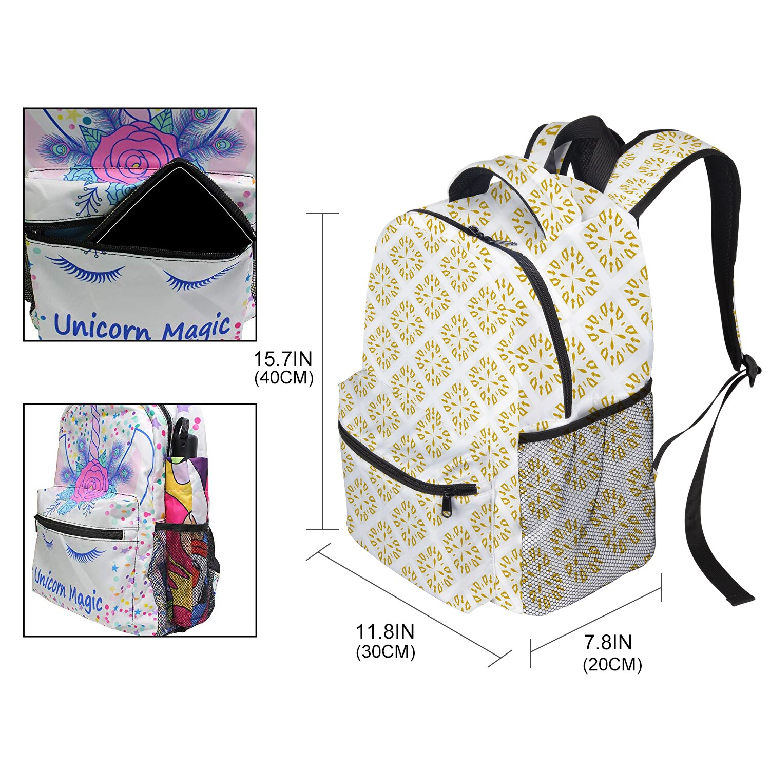 Wild Forest With White Fog Backpack College Studen... – Grandado