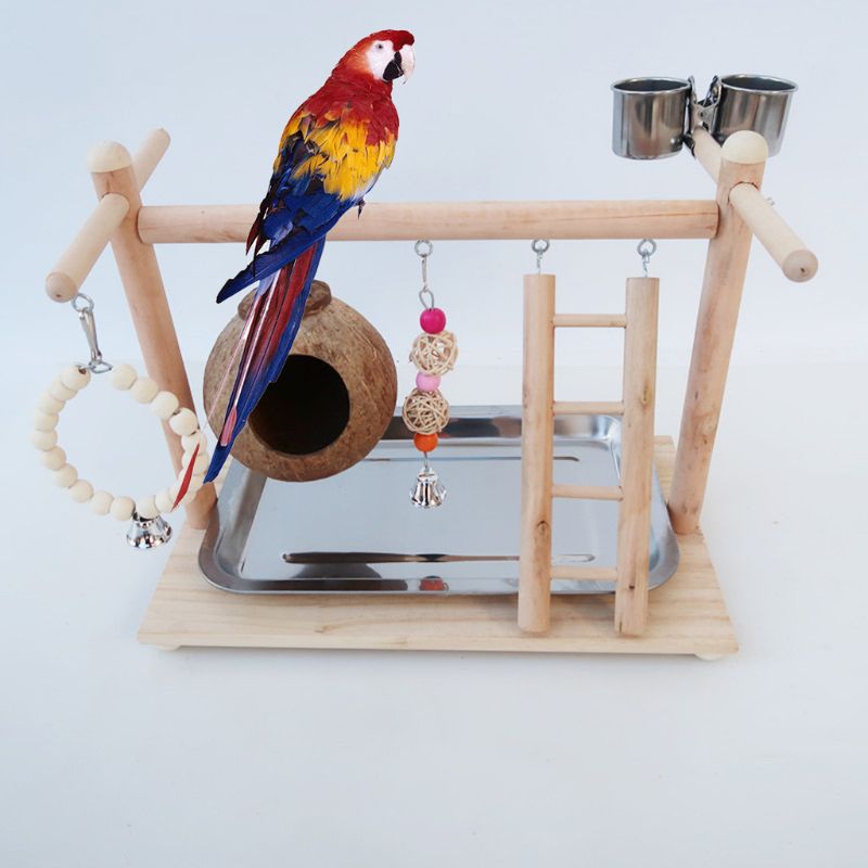 Papagei Vogel PlayStand Holz Barsch Spielplatz Gym... – Vicedeal