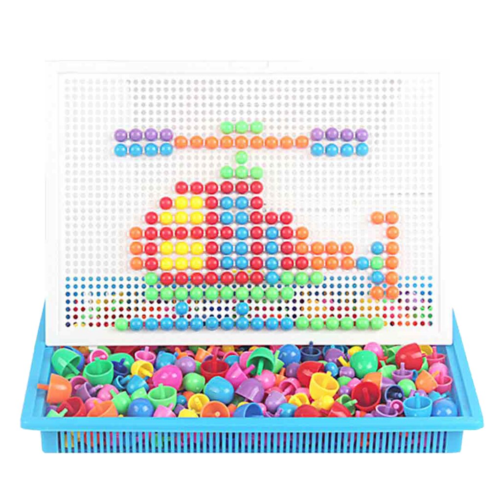 Mushroom Nail Pegboard Mosaic Puzzle 396 PCS Butto... – Grandado