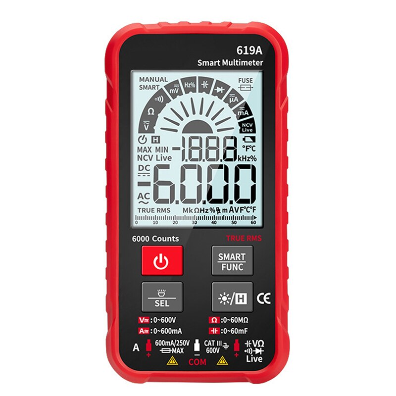 600V/mA Digital Multimeter AC/DC Currents Voltage ... – Vicedeal