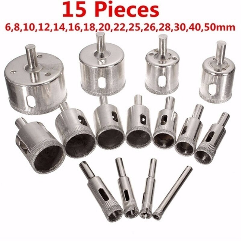 15pcs/set Ceramic Flower Pots Hole Drilling Bit Se... – Vicedeal