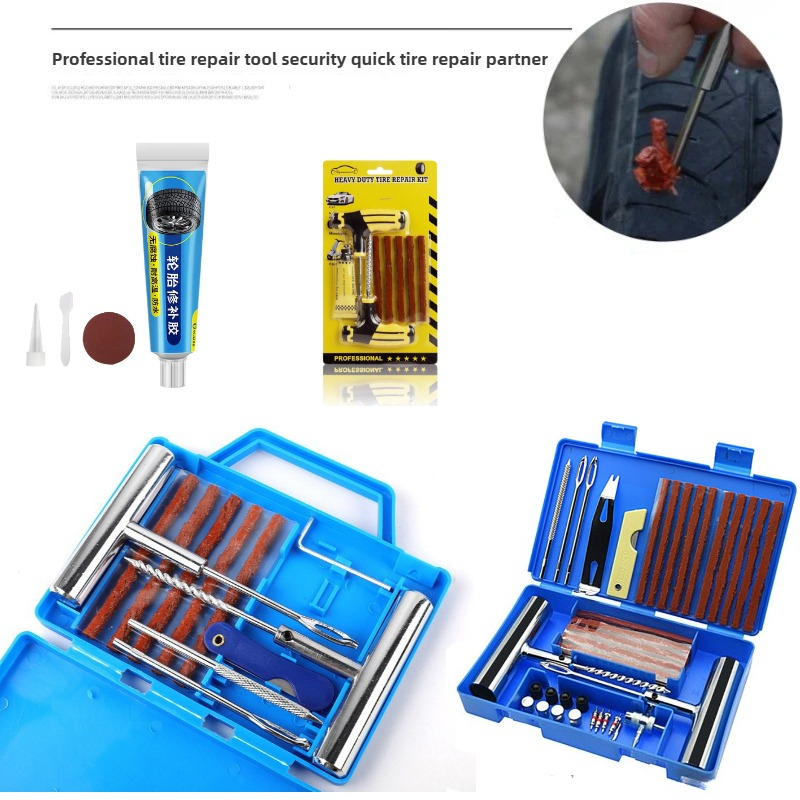 Car Tire Repair Kit Studding Tool Set with Rubbe... – Vicedeal