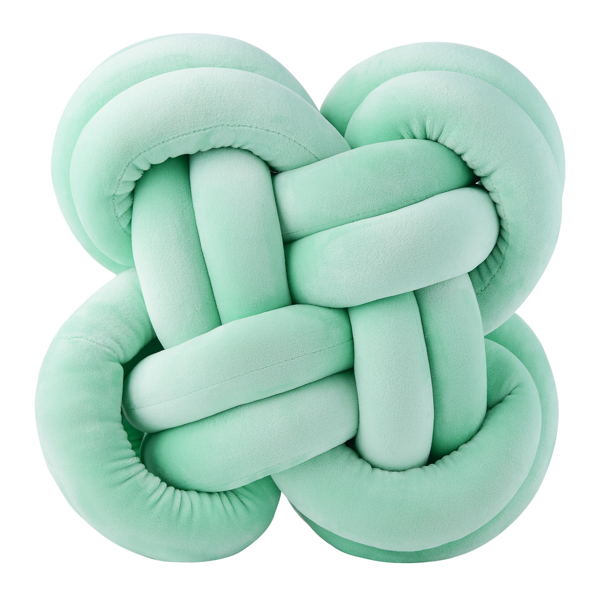 Nordic Style Round Knotted Throw Pillow Warm Fluff... – Grandado