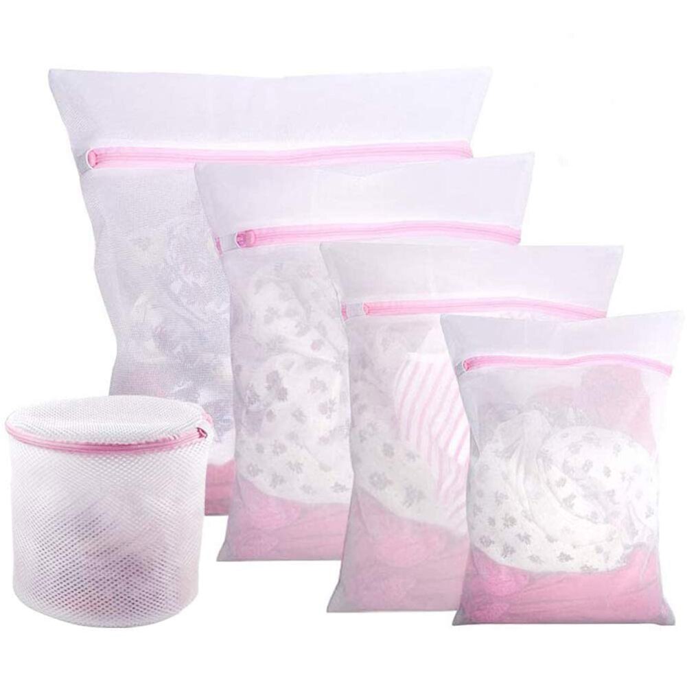 5pcs Zippered Mesh Laundry Bag Washing Net Bag For... – Grandado