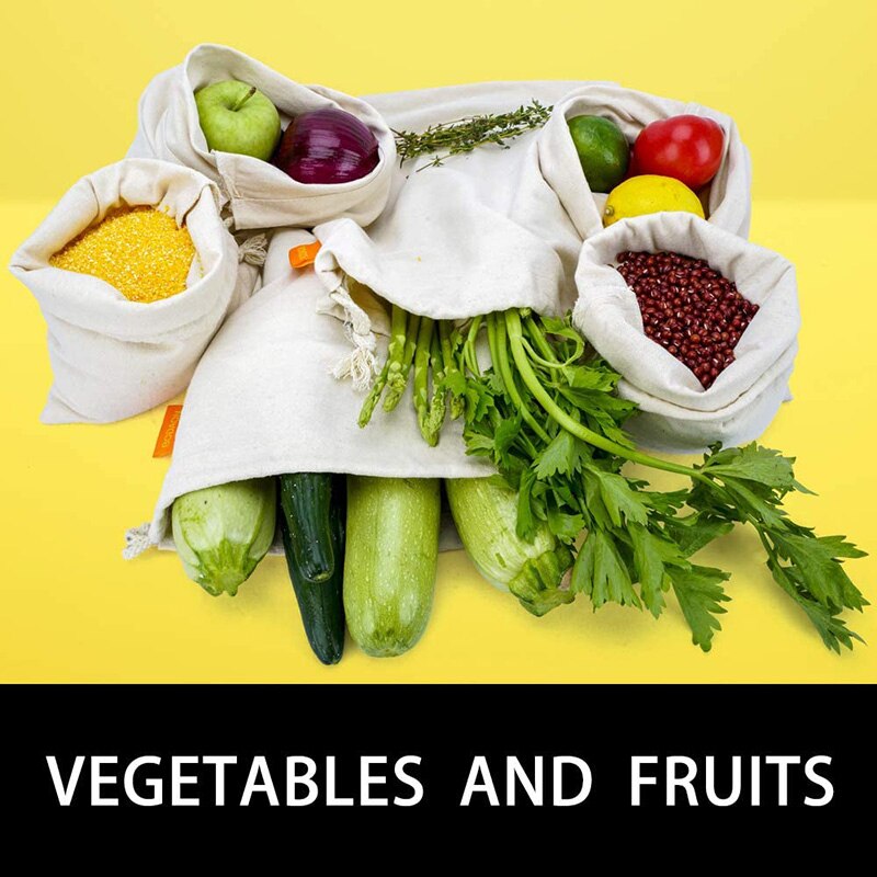 Katoen Herbruikbare Kruidenier Produceren Zak Mili... – Grandado