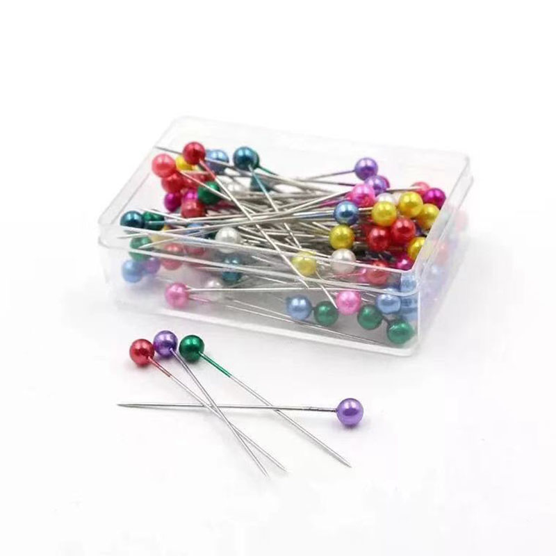 100pcs Mix Colors Round Pearl Head Dressmaking Pin... – Grandado