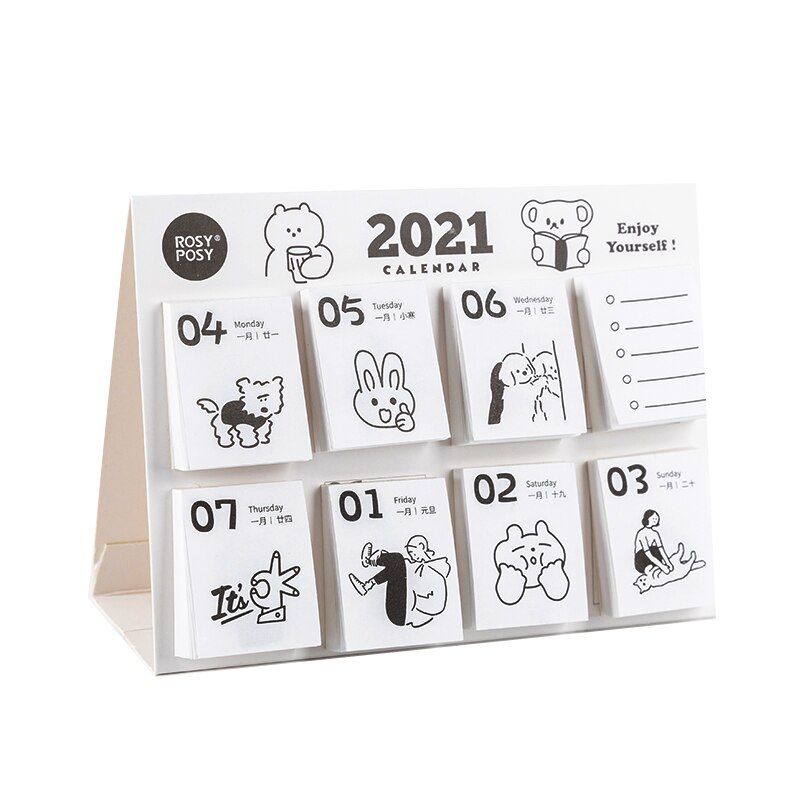 Weekly Desk Calendar Mini Portable 365 Days Year M... – Grandado