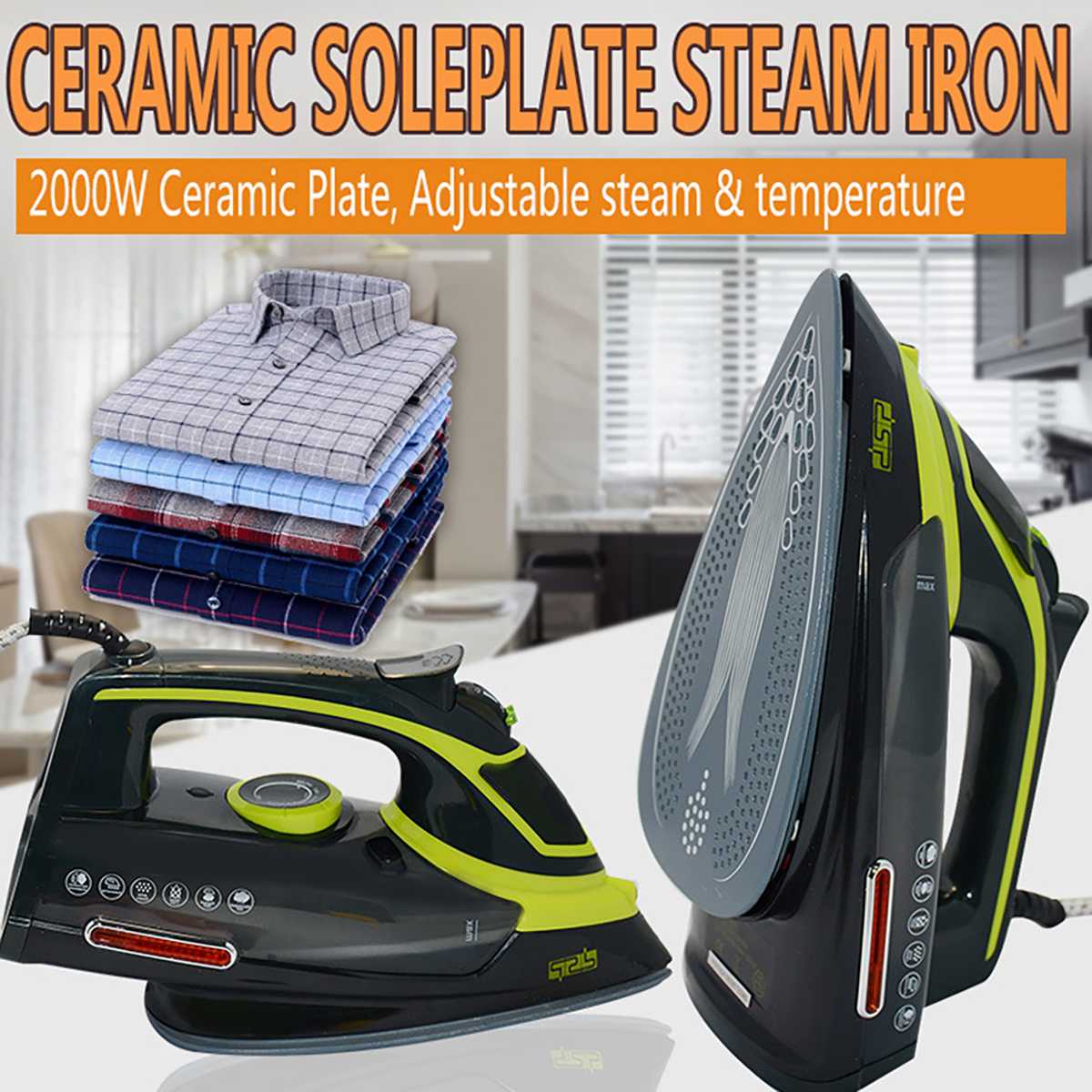 Portable Electric Garment Iron Adjustable Steam Ir... – Vicedeal