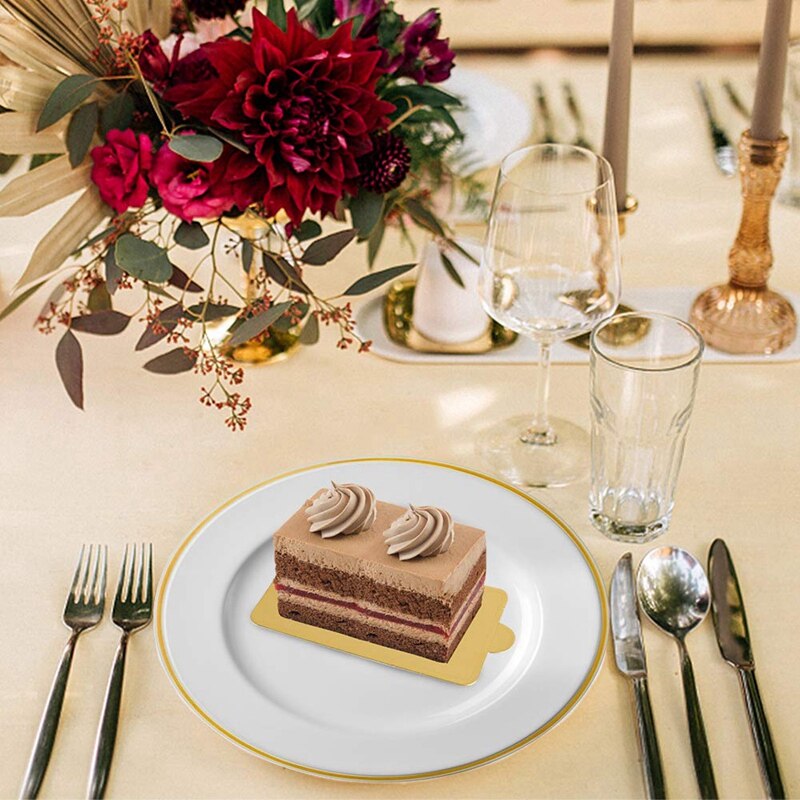 Mini Square Golden Cardboard Cake Base,Single Cake... – Grandado