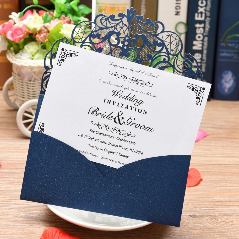 40 PCS Flowers unique packet style wedding invitat... – Grandado