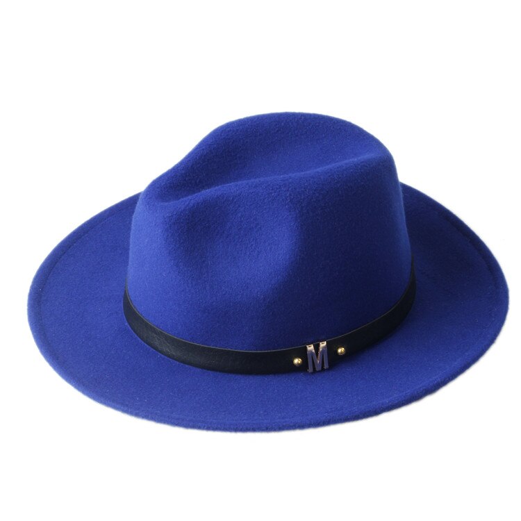 VTG-sombrero Fedora de lana para mujer, gorro de a... – Grandado