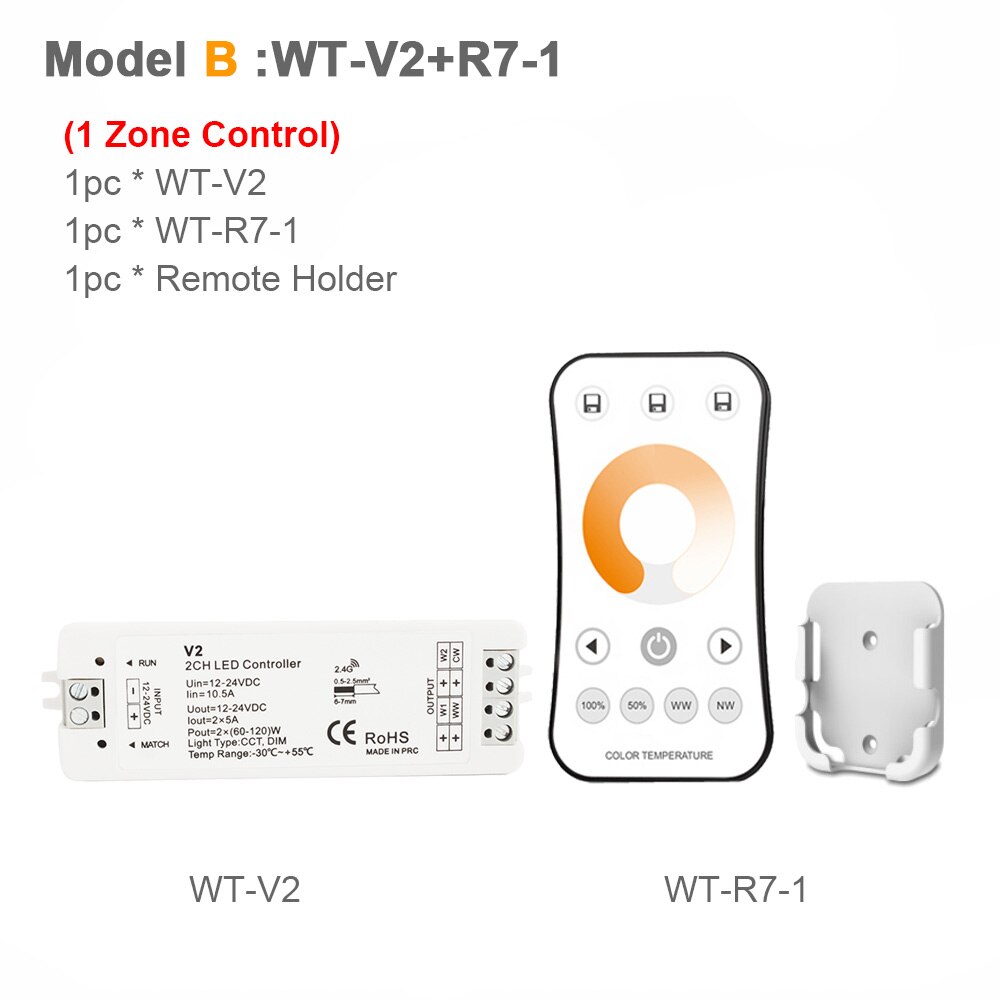12 V LED Dimmer WW CW 2CH 2,4G RF Wireless Remote ... – Vicedeal