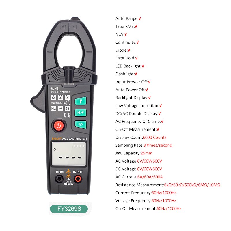 True RMS Digital Clamp Meter Multimeter Current Cl... – Vicedeal