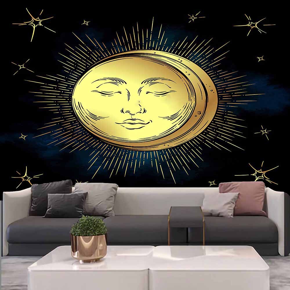 Sun And Moon Mandala Tapestry Aesthetic Room Decor... – Grandado