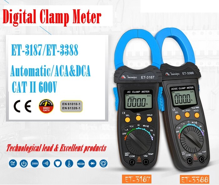 MINIPA ET-3187/ET-3388 digital clamp multimeter, m... – Grandado