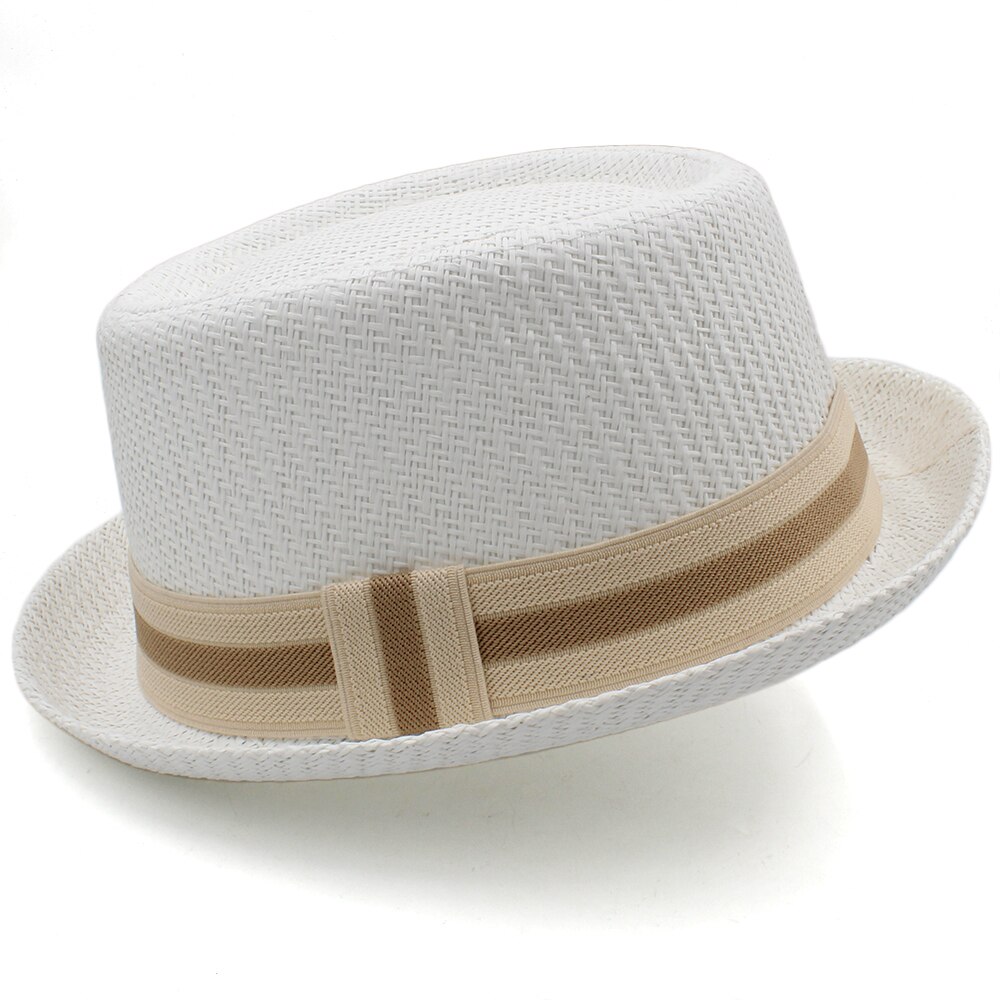 Men Women Straw Pork Pie Hats Summer Sunhat Boater... – Grandado