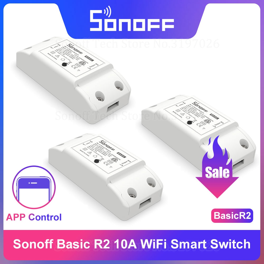Itead Sonoff Basic R2 Smart Wifi Switch DIY Smart ... – Grandado Itead Sonoff Basic R2 Smart Wifi Switch DIY Smart ... – Grandado