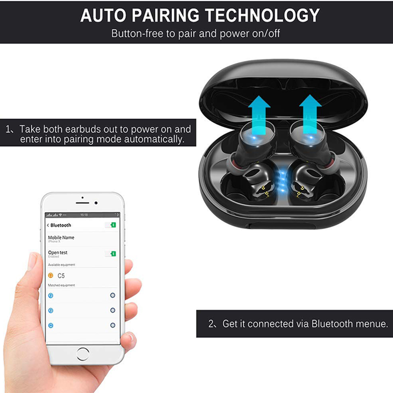 True Wireless Bluetooth Earphone IPX8 Waterproof W... – Vicedeal