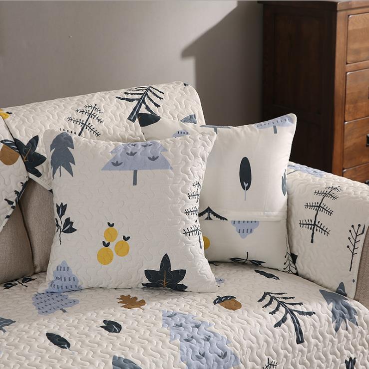 1 piece Sofa Cover Cotton Fabric Plant Printing So... – Grandado
