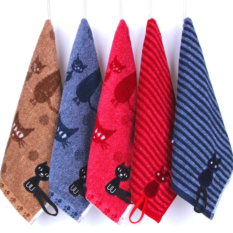 cartoon cat soft and comfortable cotton towel Deep... – Vicedeal