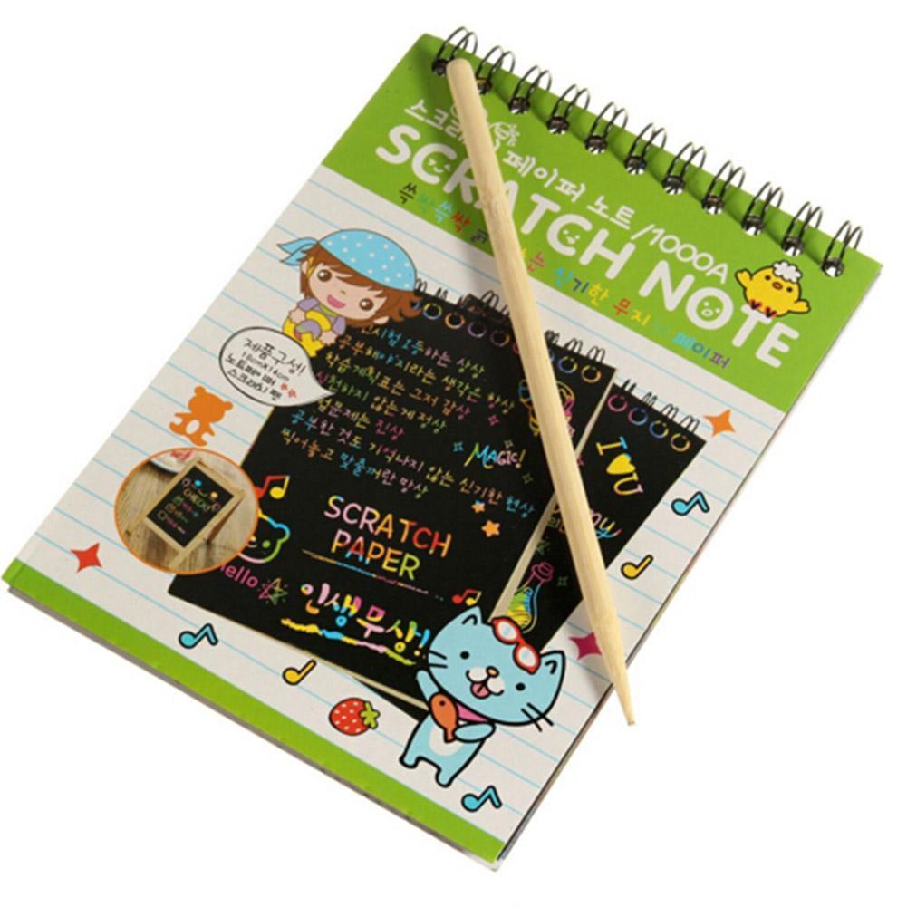 1 Book 8 Sheets Kids Painting Set Scratch Paper Co... – Vicedeal