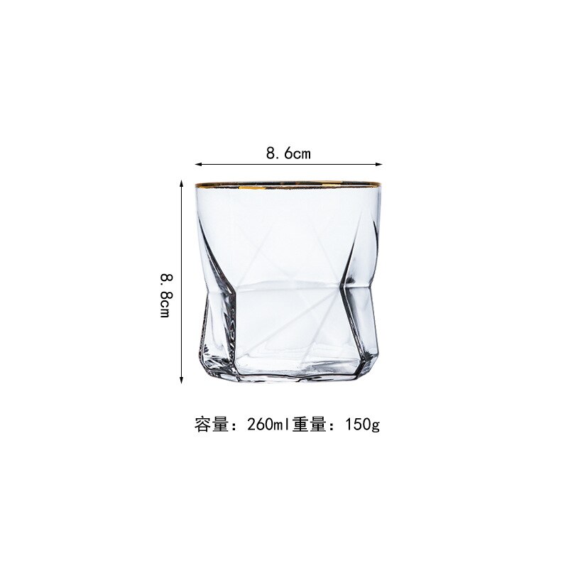 Nordic minimalist geometric cup home glass water g... – Grandado