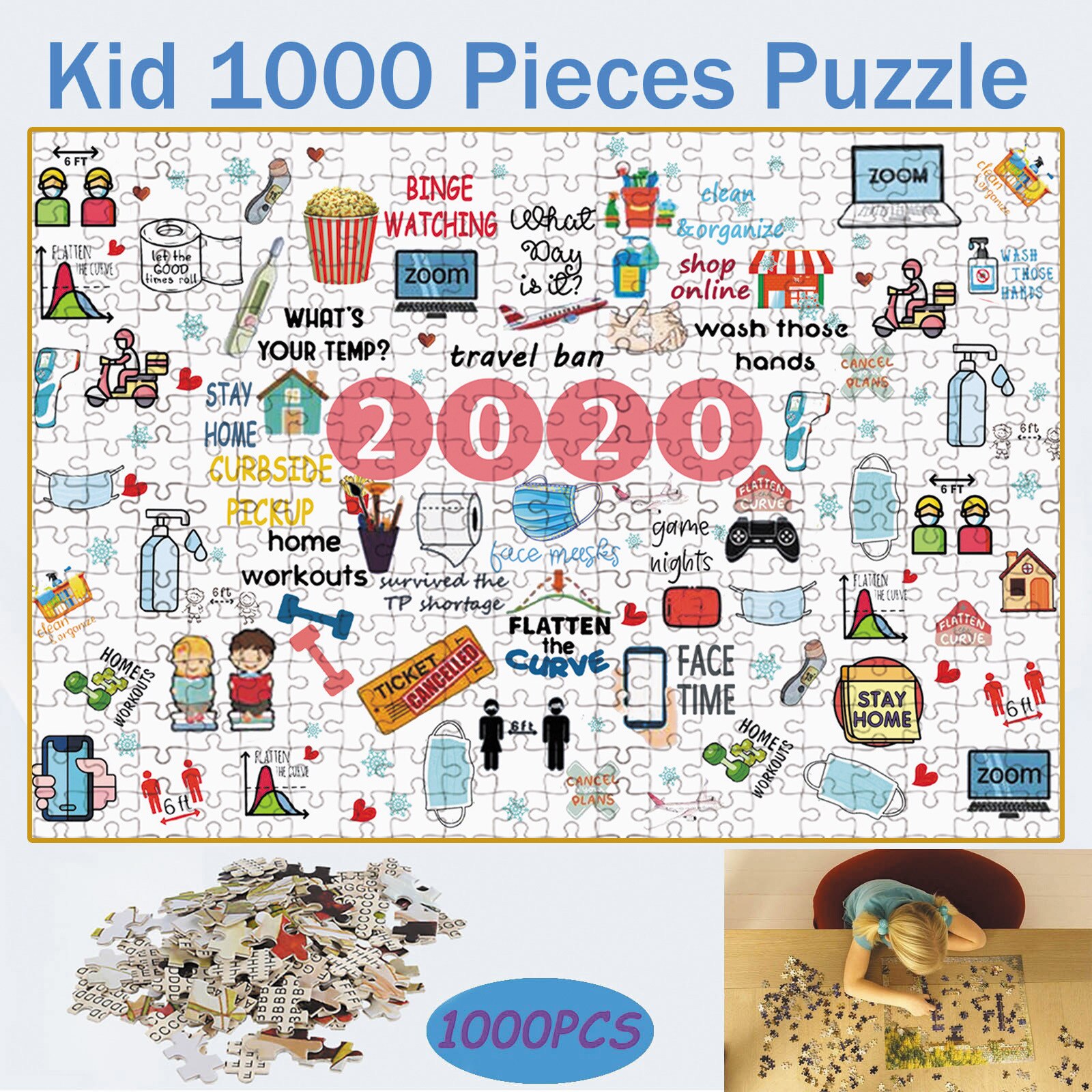 1000pcs Commemorative Jigsaw Puzzles Adults Kids I... – Grandado