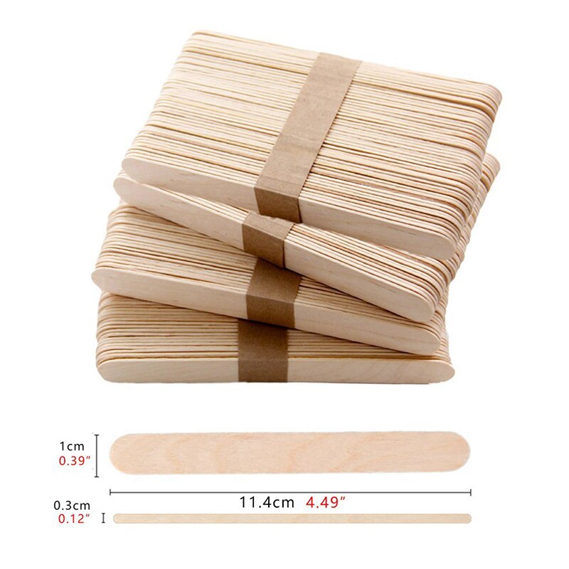 100Pcs/Set Popsicle Sticks Natural Wooden Pop Pops... – Grandado