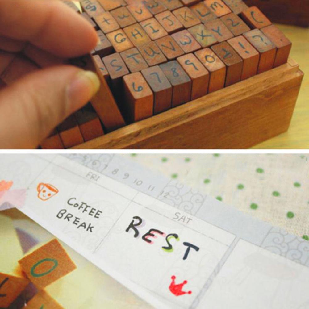 Assorted Stamp 70Pcs/Set Wooden Numbers English Le... – Grandado