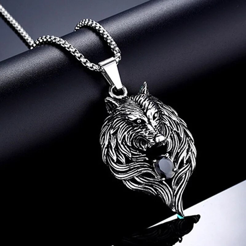 Classic Wolf Head Necklace For Men Women Pendant E... – Grandado