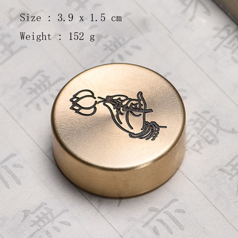 Brass Paperweights Round Metal Paperweight Paintin... – Vicedeal