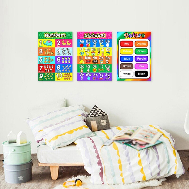 22PCS Preschool Mathematics Poster Letters Kinderg... – Grandado