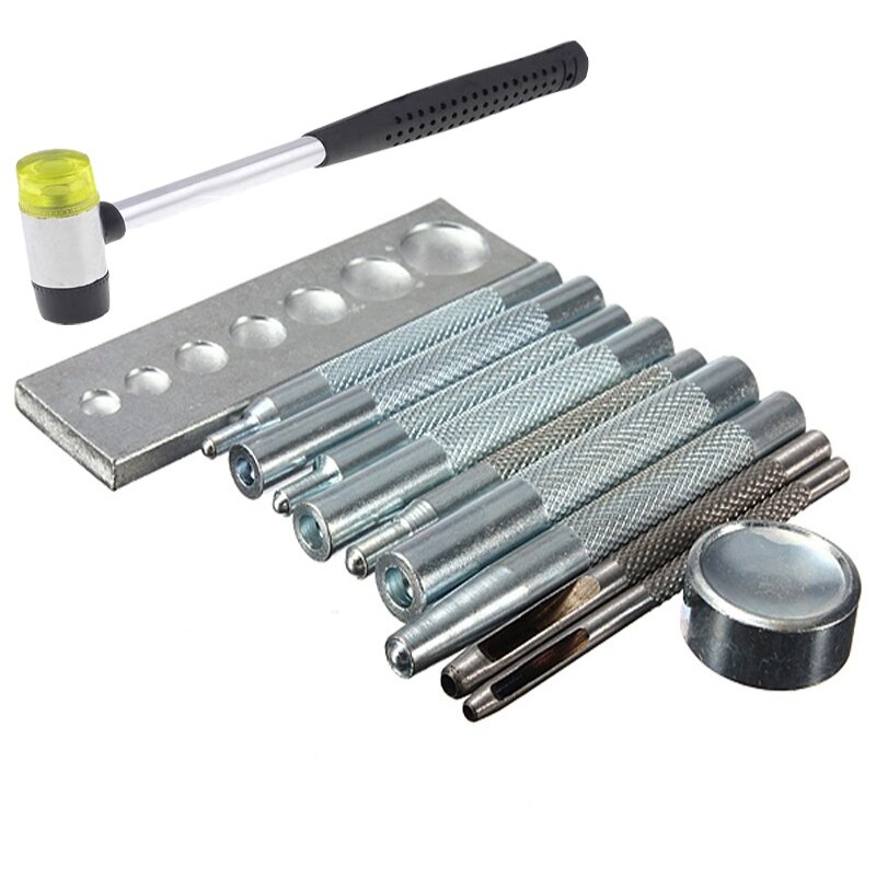 ABKM Set Of 12 Craft Tool Die Punch Snap Rivet Set... – Grandado