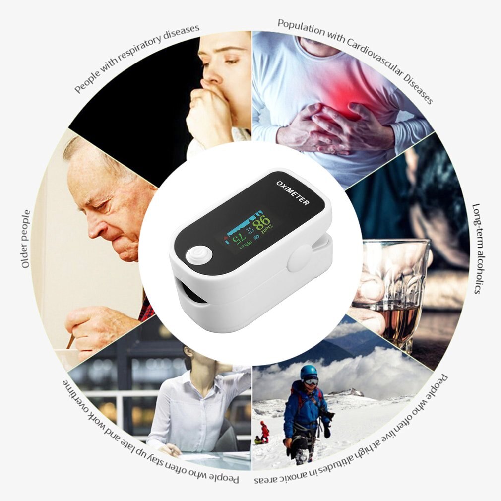 Pulse Oximeter Finger Oximetry OLED Screen SpO2 PR... – Vicedeal