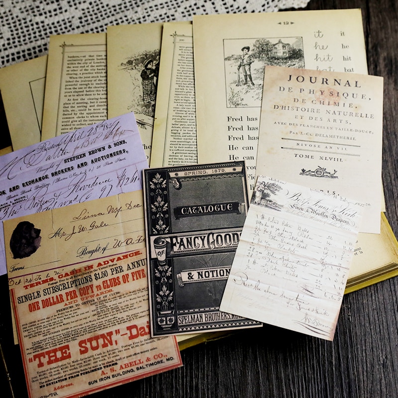 Junk journal A vintage material package DIY scrapb... – Vicedeal