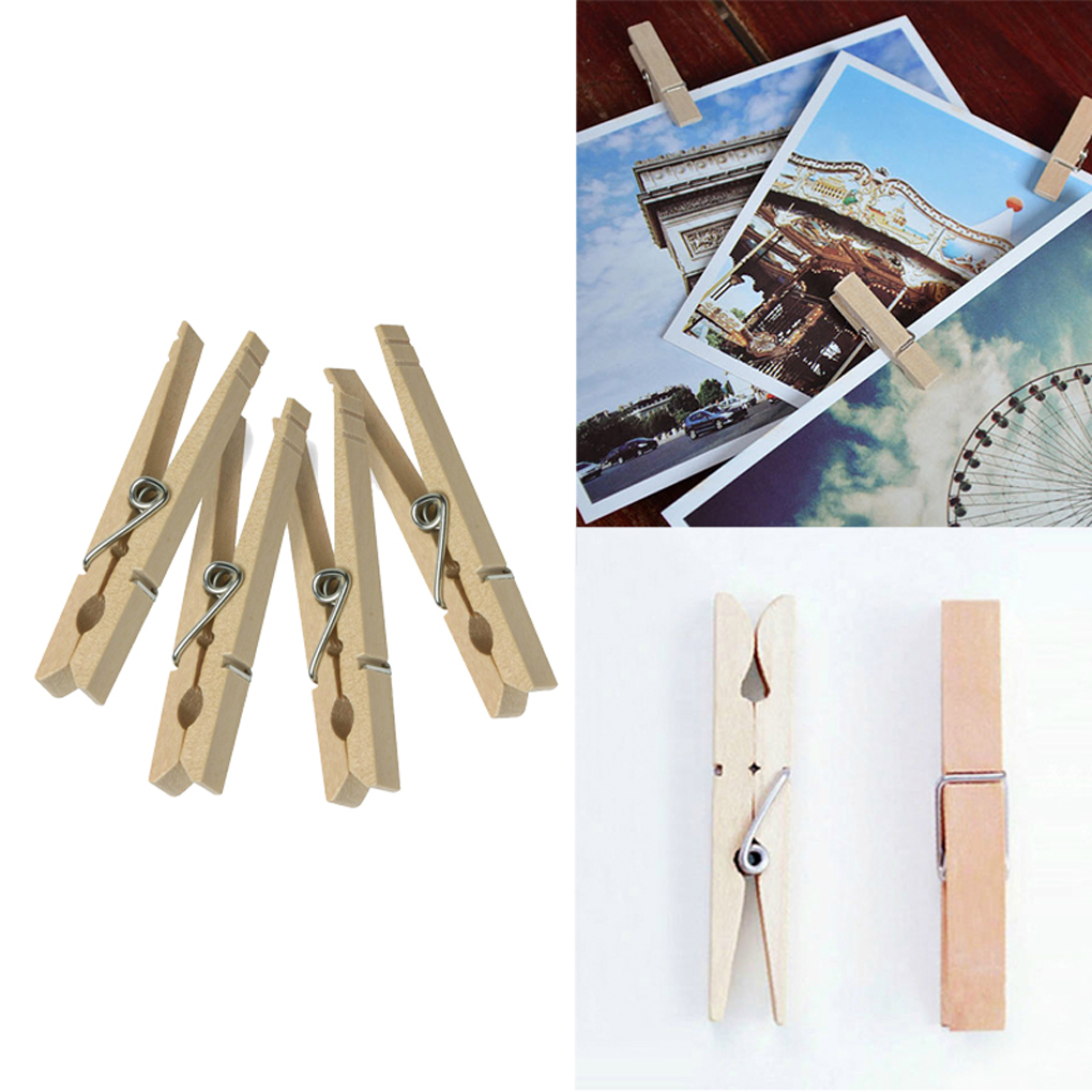 10/30/50/100pcs Clothes Pins Traditional Wooden Sp... – Vicedeal