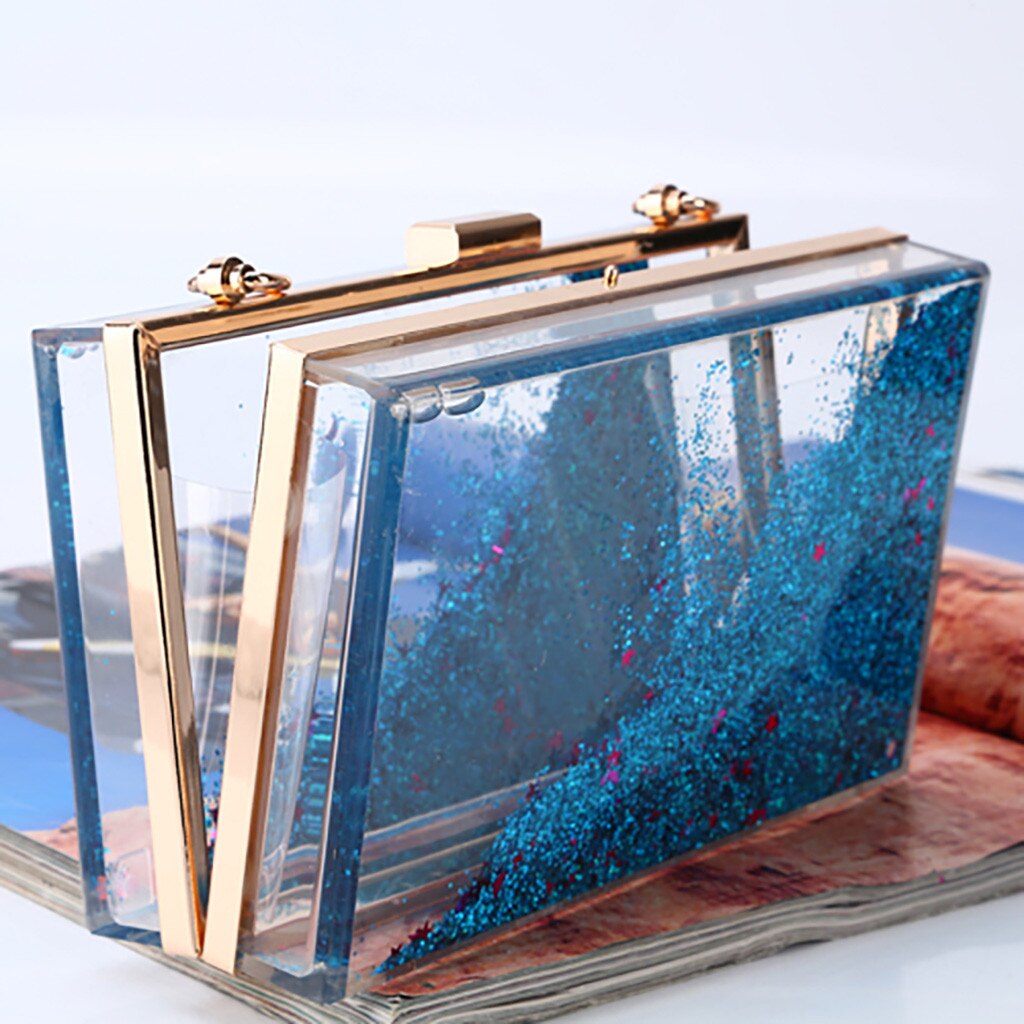 Women Chic Double-Sided Liquid Quicksand Acrylic L... – Grandado