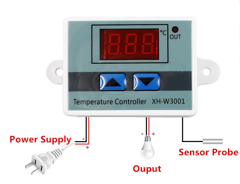 XH-W3001 10A Digital Temperature Controller 12V, 2... – Vicedeal