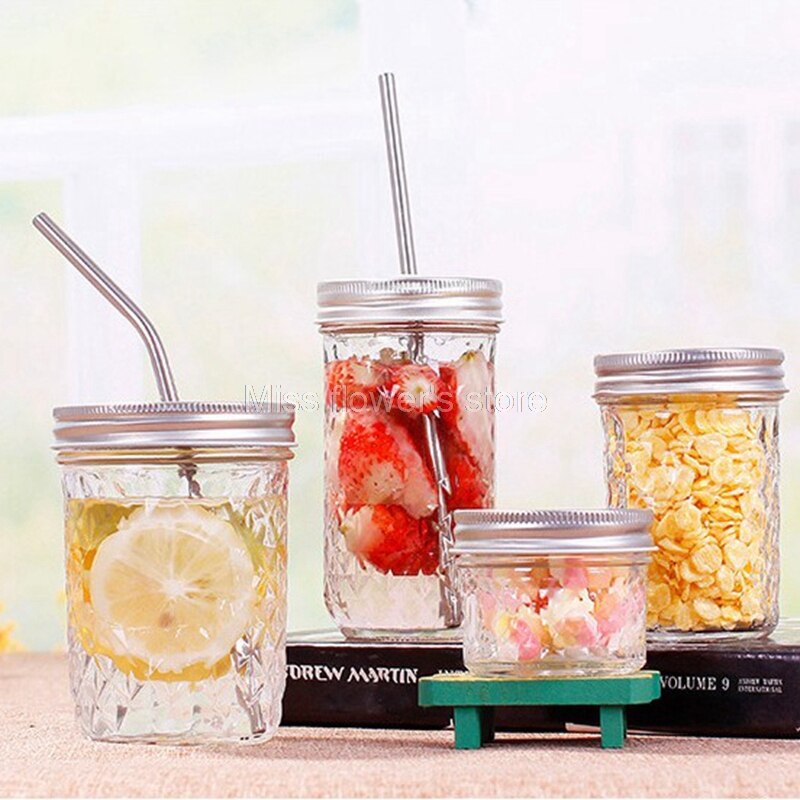 1 Pcs 350ML/500ML Diamond Mason Drink Cup Honey Bo... – Grandado