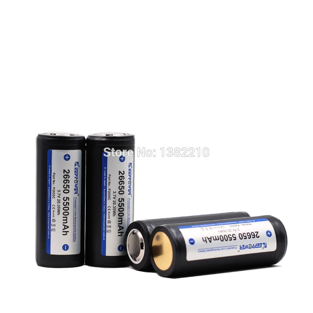 2 STUKS Originele Keeppower Model 3.7V 26650 ICR26... – Vicedeal